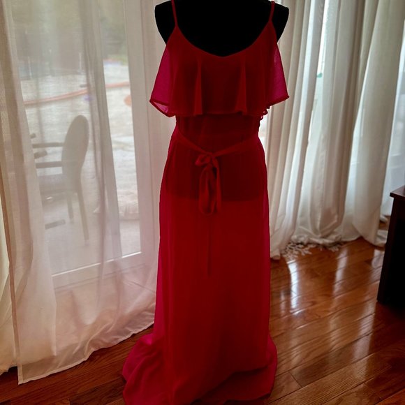 dizzylizzy | Dresses | Bright Cerise Pink Sheer Dress | Poshmark
